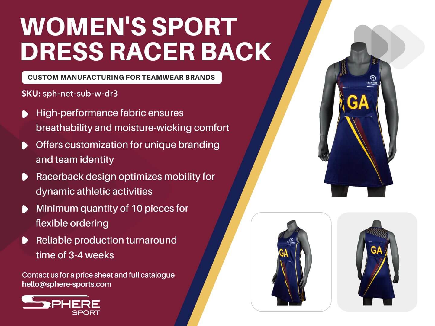 Women's Netball Uniforms - Custom Teamwear by Sphere Sport
